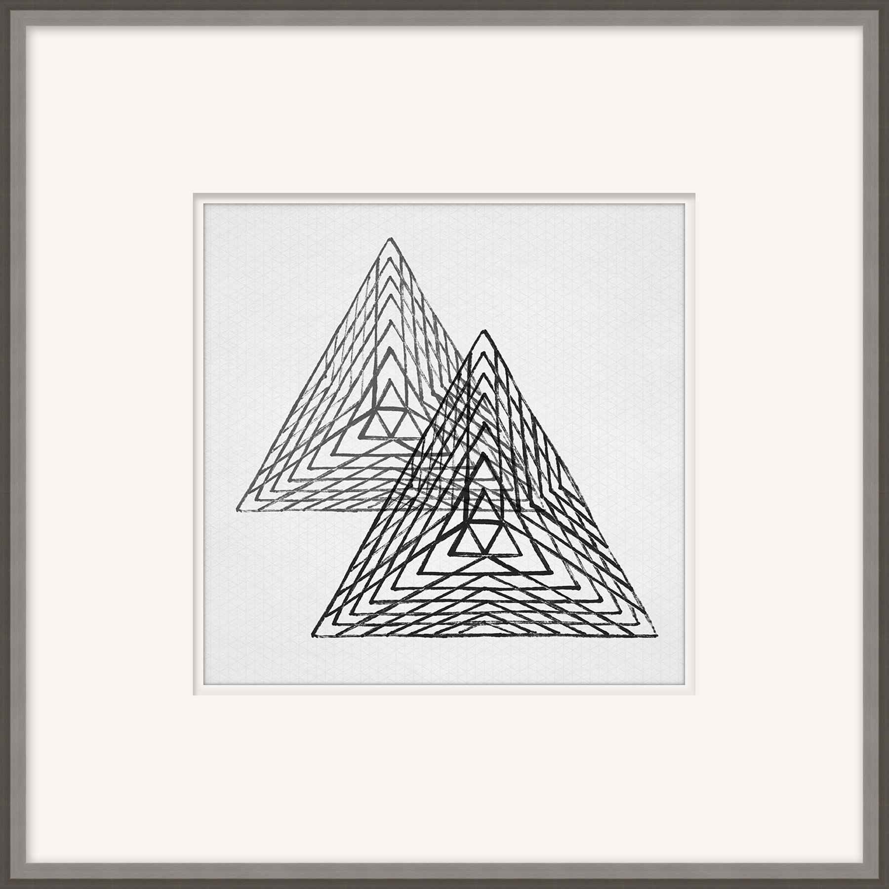 Wendover Art Group Double Triangles - Picture Frame Drawing Print on Paper | Wayfair